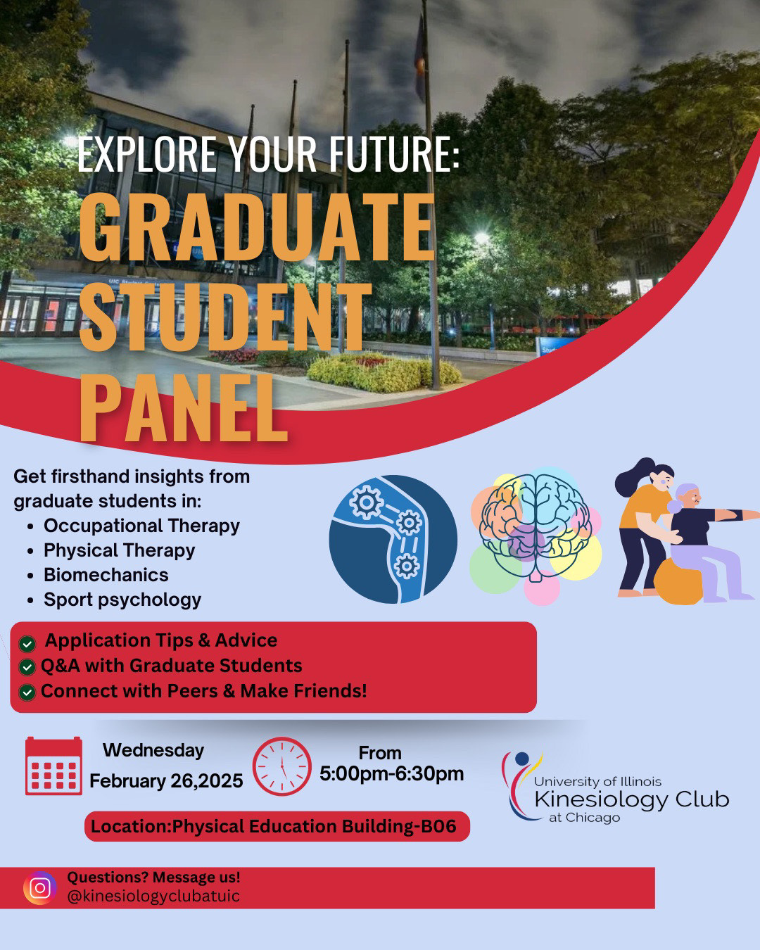 Kinesiology Club's Graduate Student Panel | Inside AHS | University of Illinois Chicago